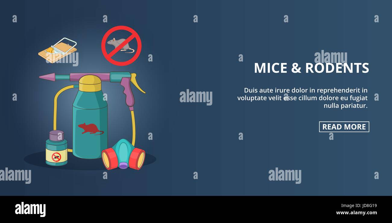 Mice and rodents banner horizontal, cartoon style Stock Vector Image ...