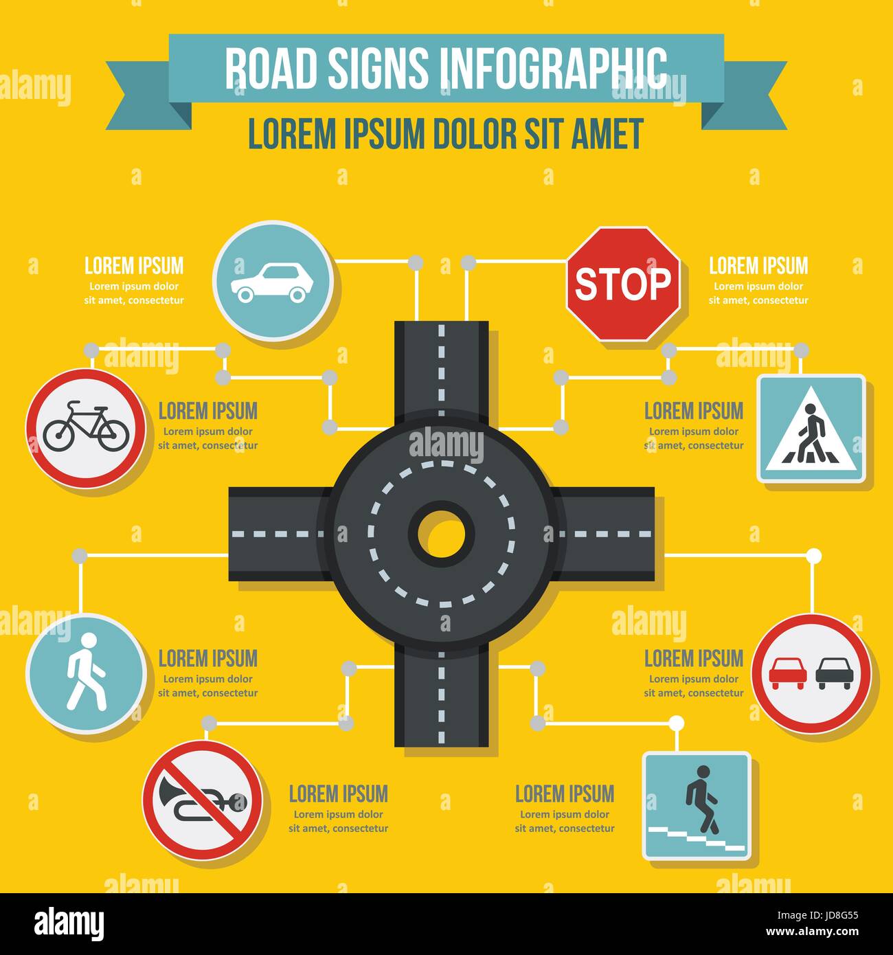 Road signs infographic concept, flat style Stock Vector Image & Art - Alamy