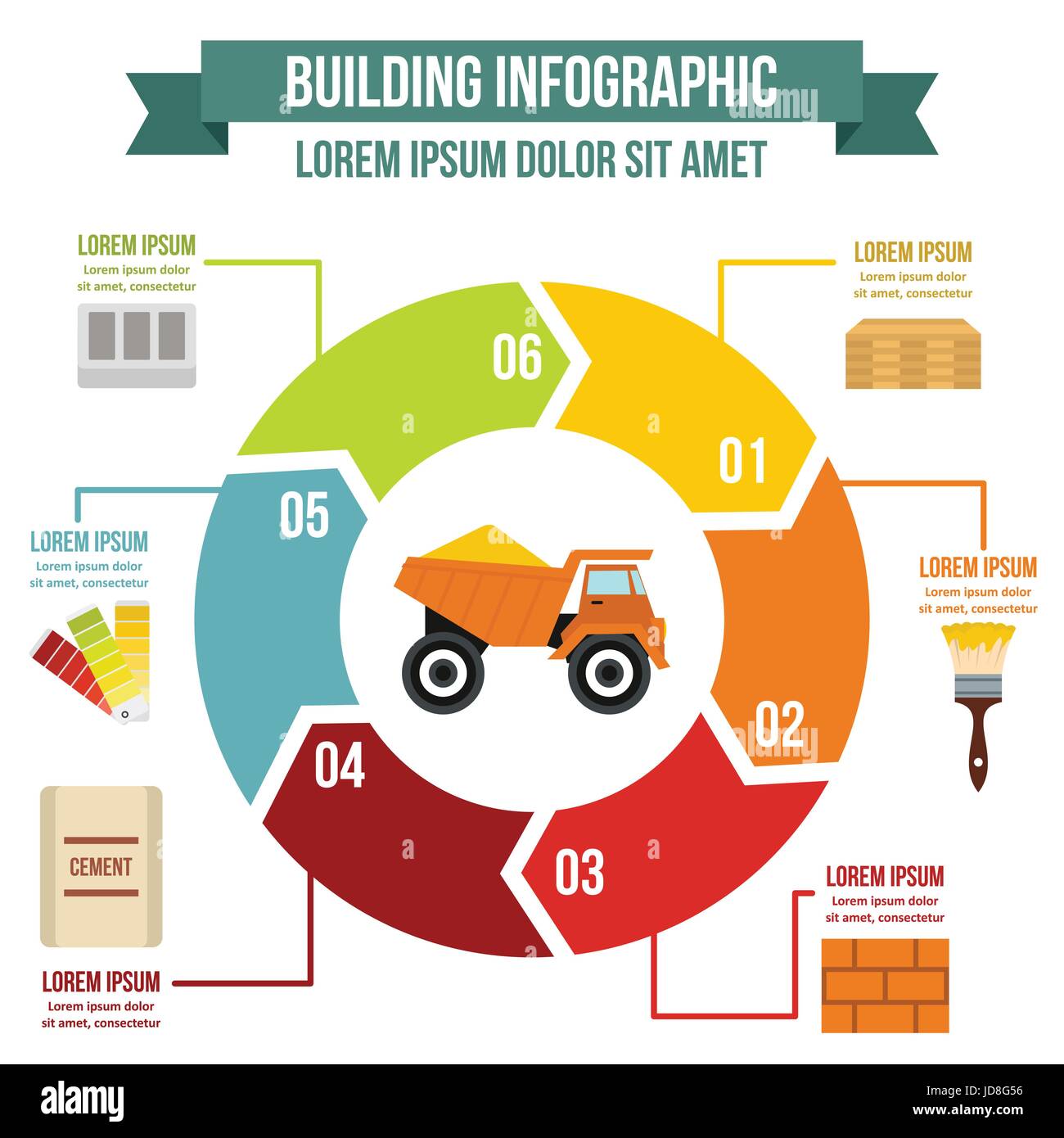 Building infographic concept, flat style Stock Vector Image & Art - Alamy