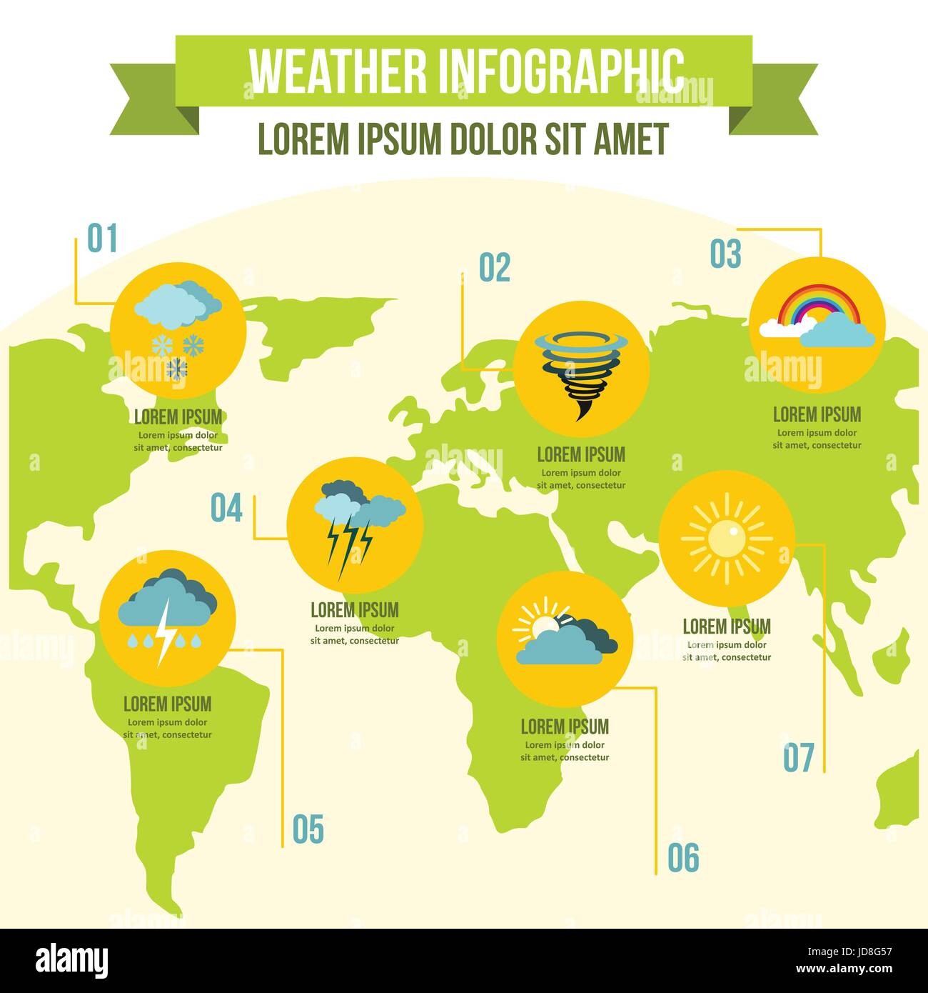 Sunny weather forecast map Stock Vector Images - Alamy