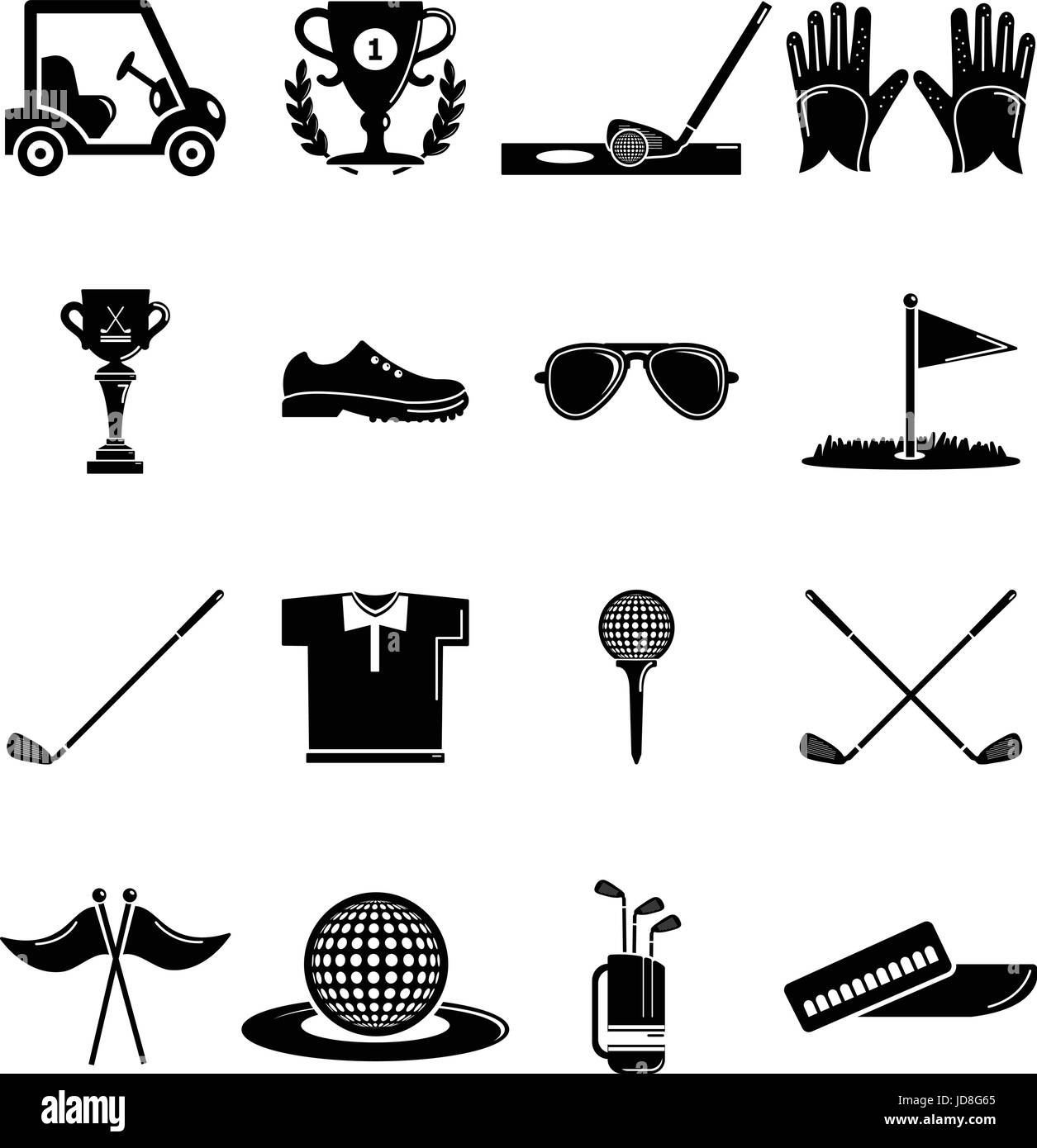 Golf icons set symbols, simple style Stock Vector Image & Art - Alamy
