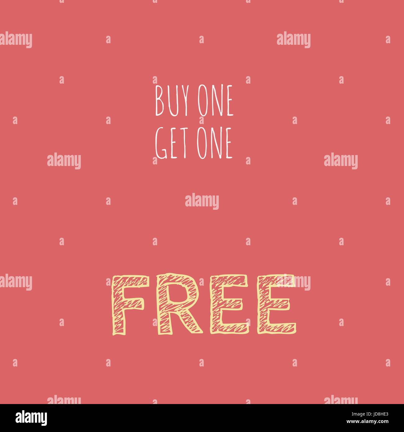 Buy one get one free sign hi-res stock photography and images - Alamy