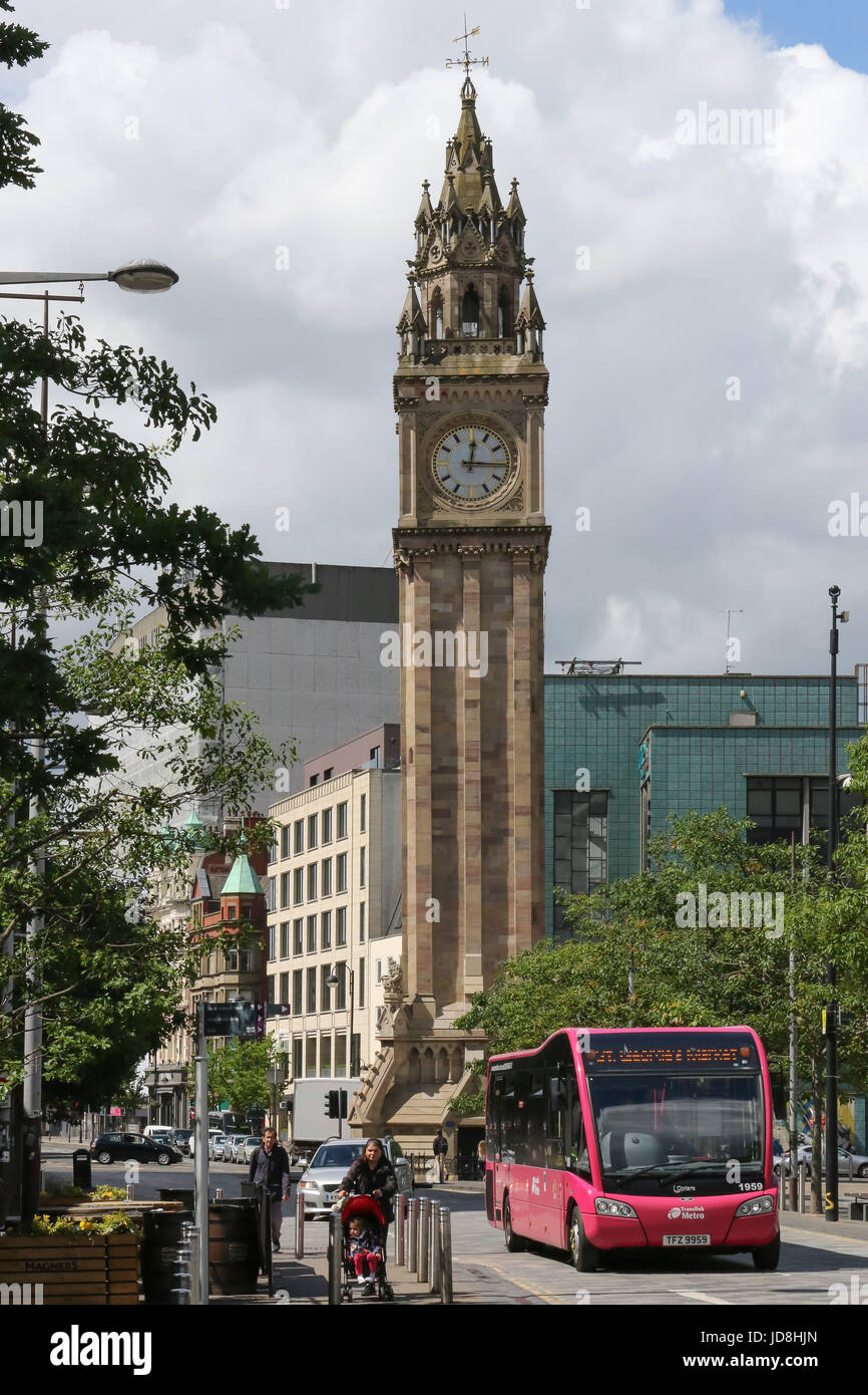 The Albert Memorial Clock in Queen's Square, Belfast Stock Photo - Alamy