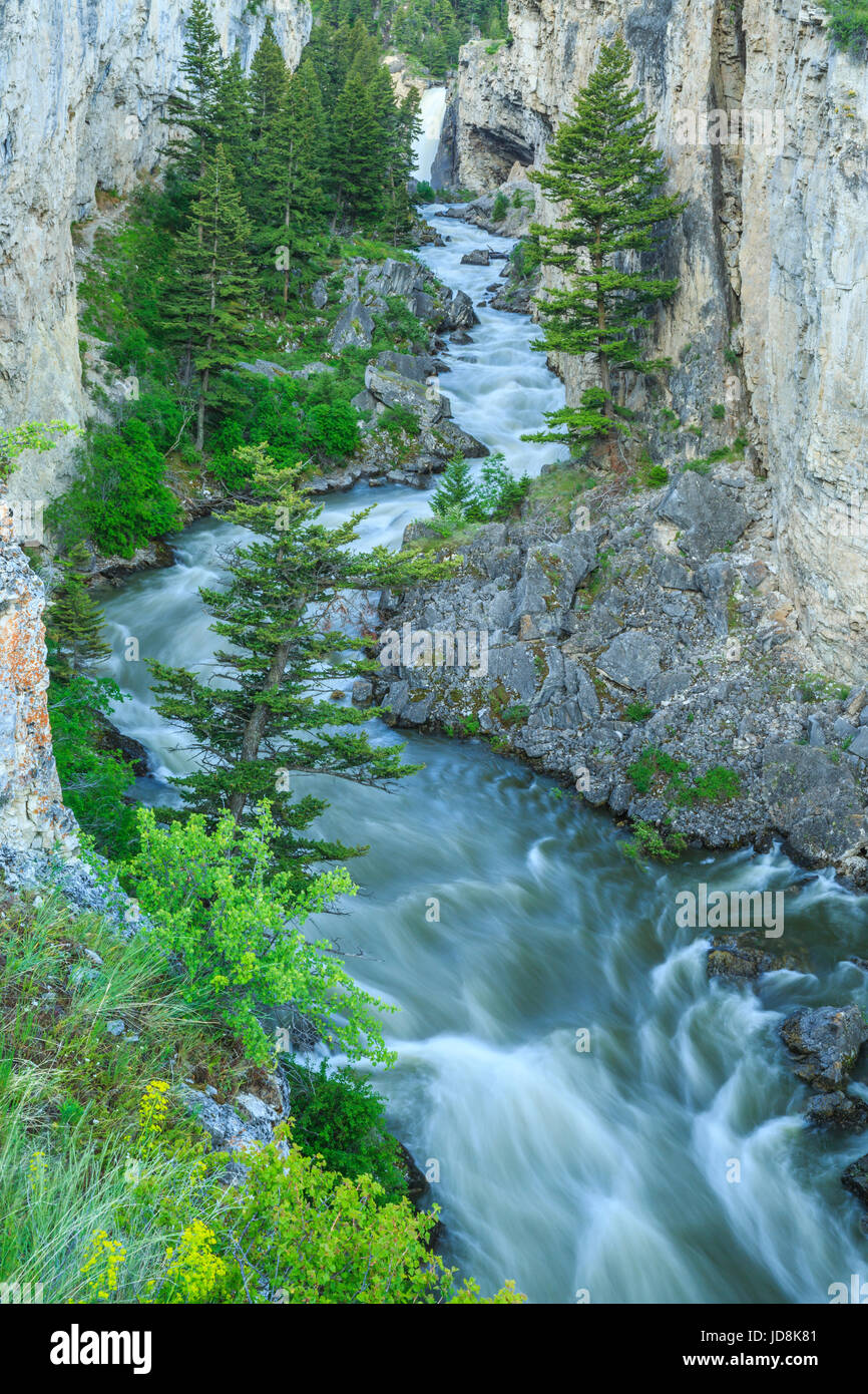 boulder river falls and canyon at natural bridge and falls recreation ...