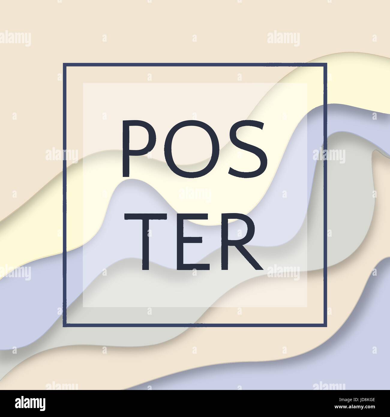 3D abstract background with paper cut shapes. Vector design layout for ...