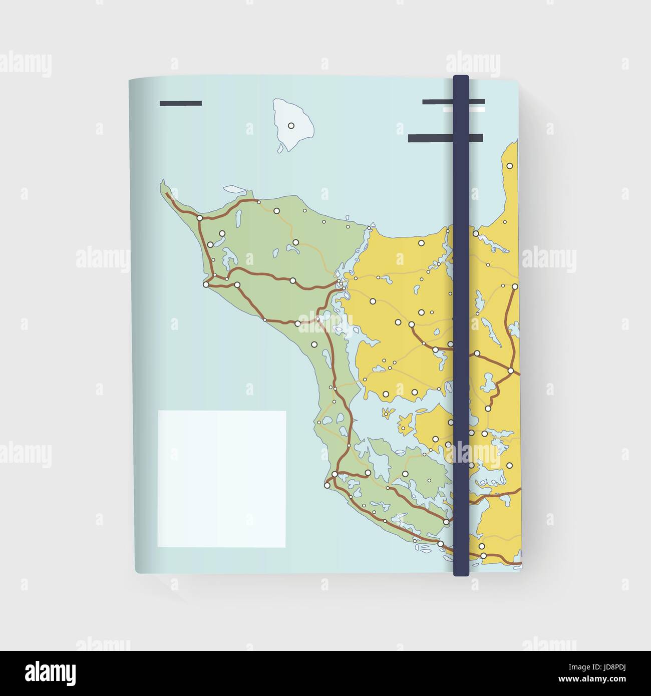 Fold Map Direction Illustration Vector Stock Vector Image & Art - Alamy