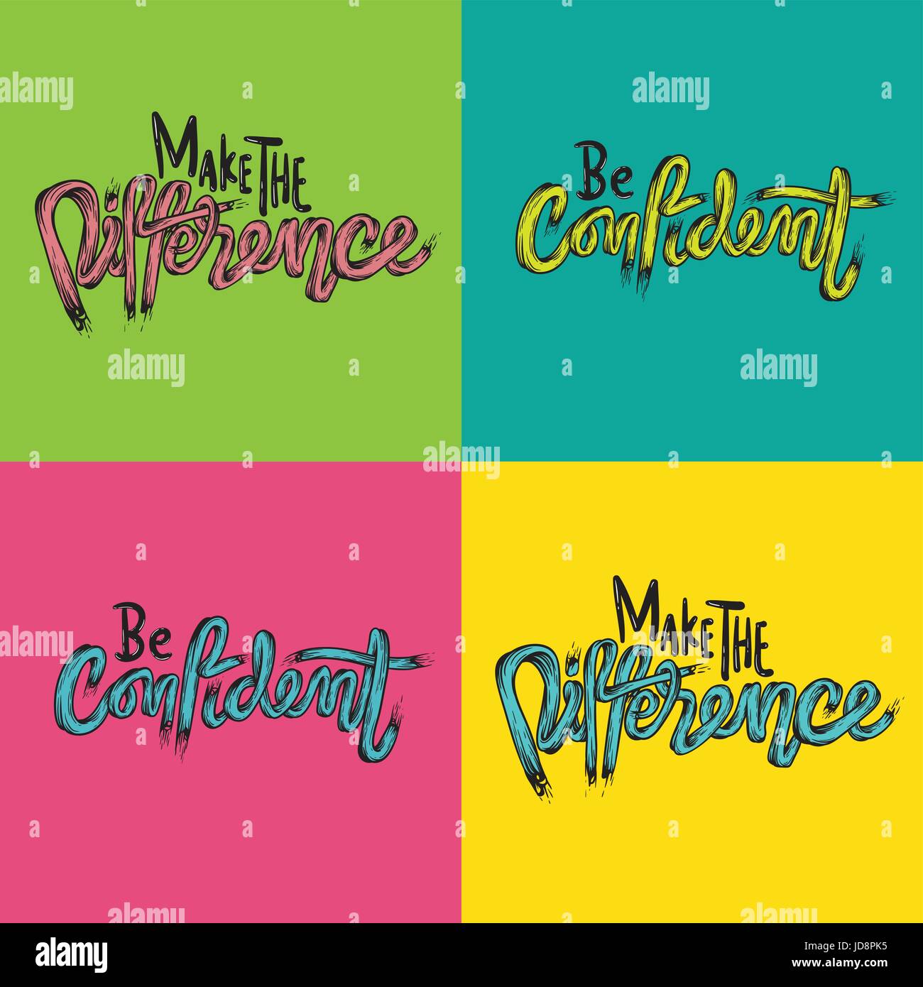 Make The Difference Be Confidence Life Inspiration Motivation Word ...