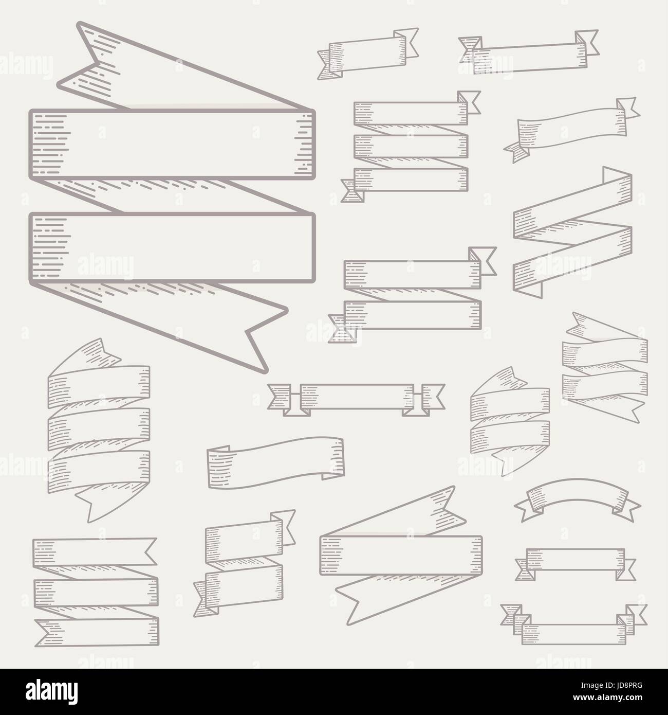 Collection Set of Ribbon Banner Label Vector Stock Vector Image & Art ...