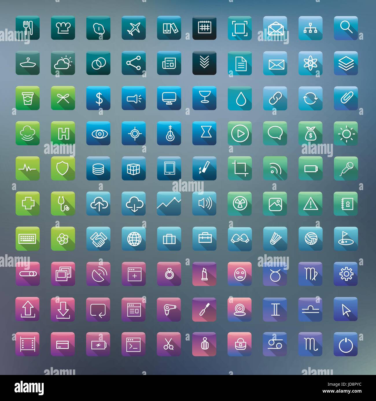 User interface vector icons mixed set collection Stock Vector Image ...