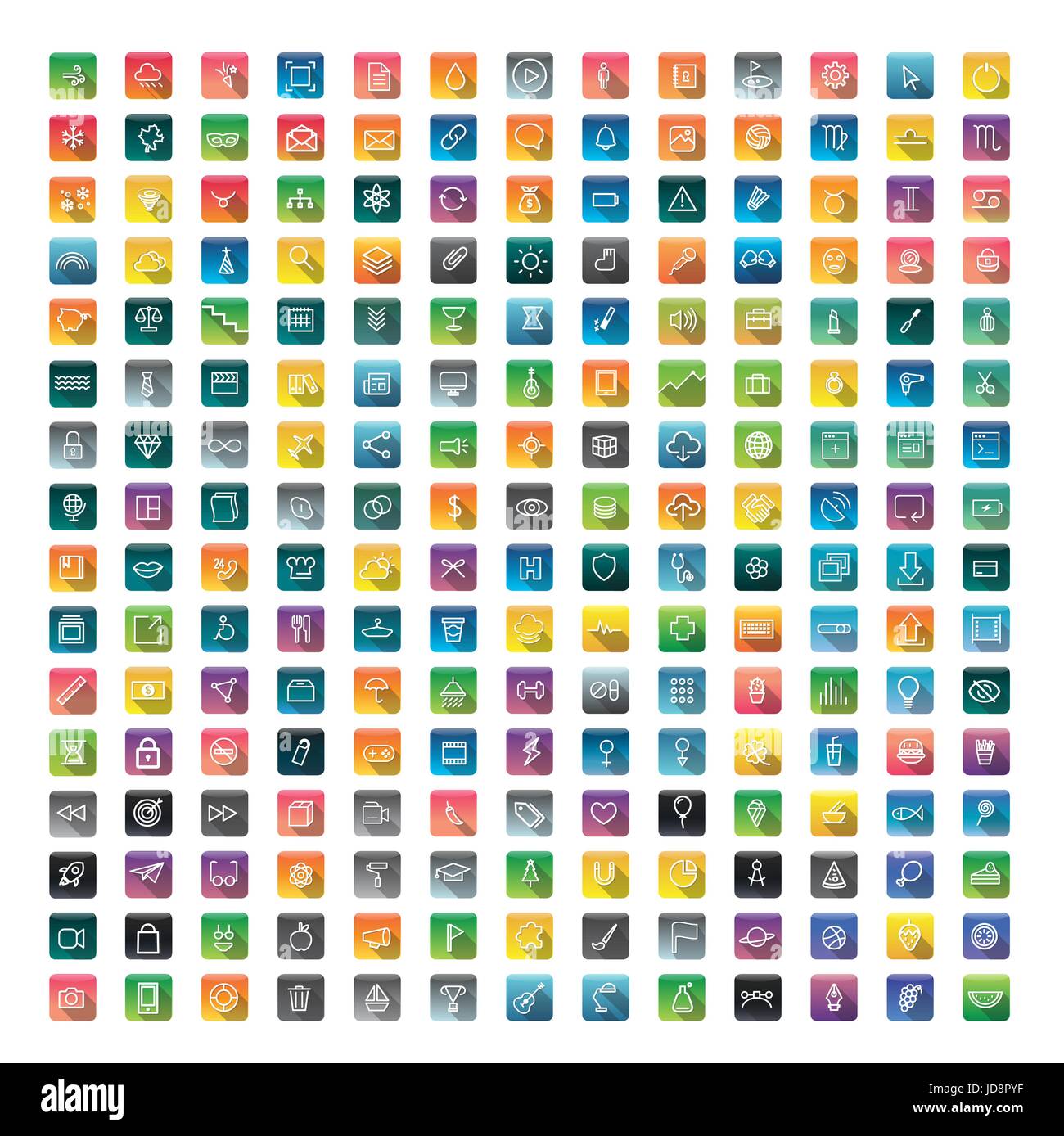 User interface vector icons mixed set collection Stock Vector Image ...