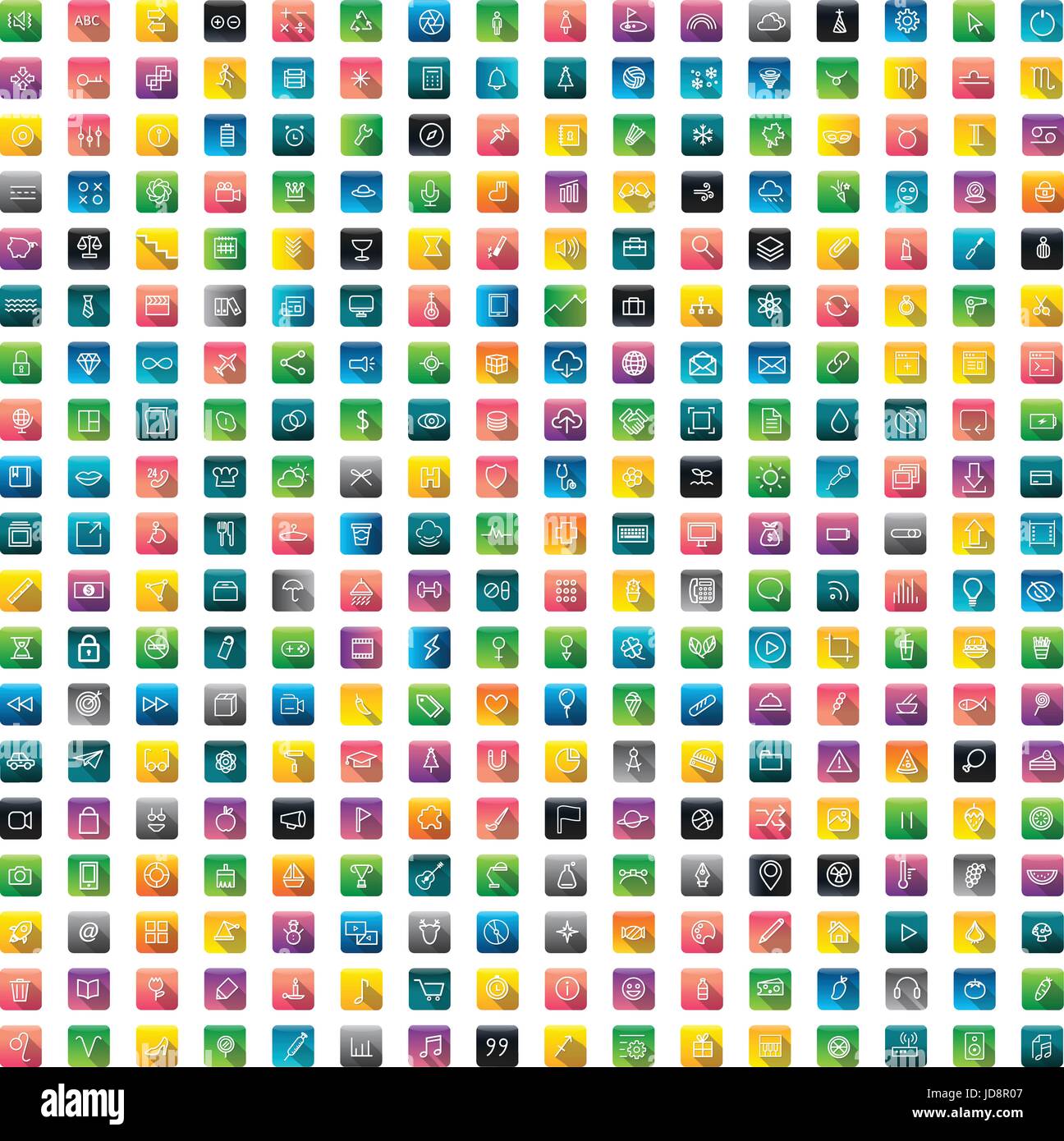 User interface vector icons mixed set collection Stock Vector Image ...