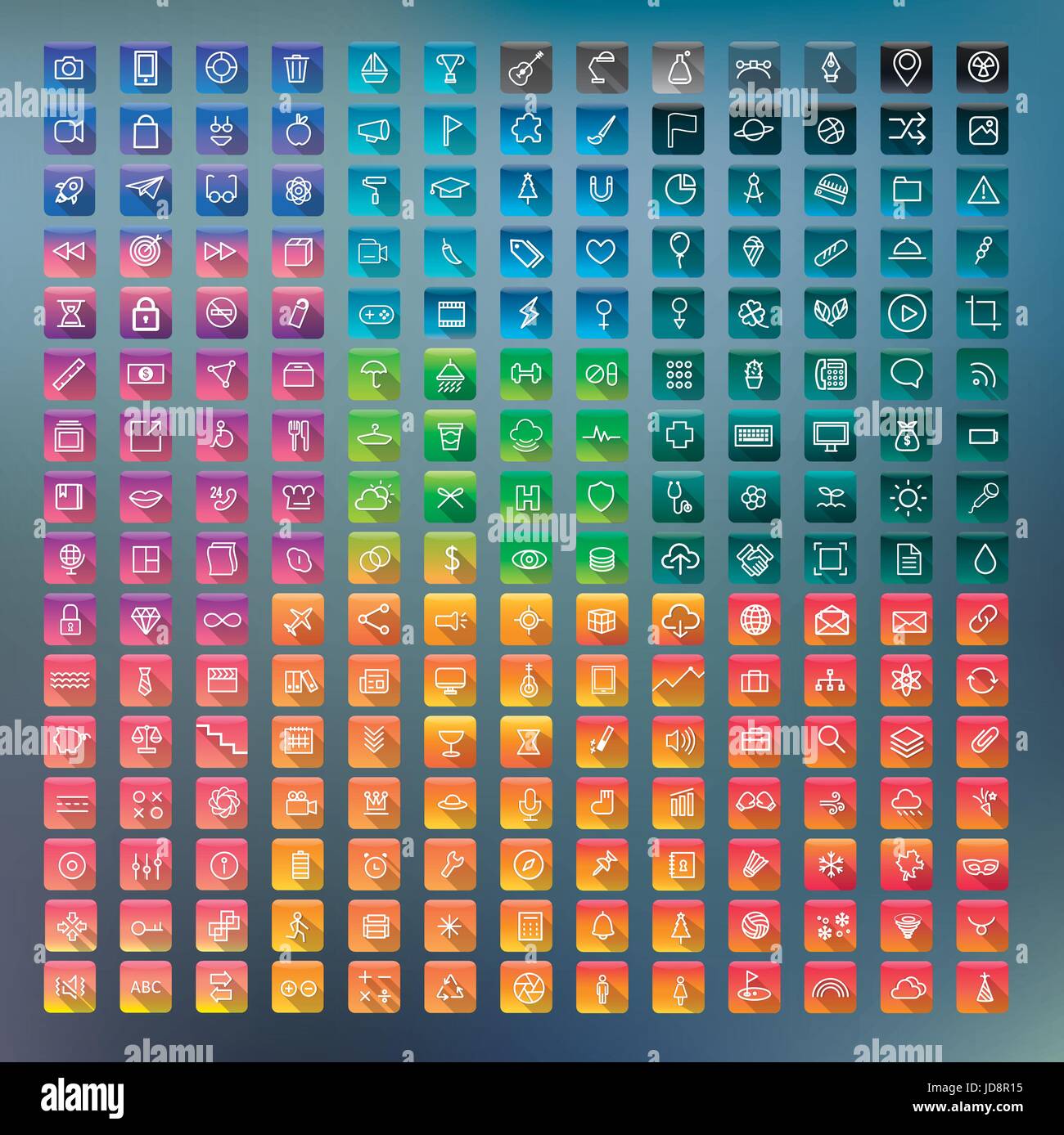 User interface vector icons mixed set collection Stock Vector Image ...