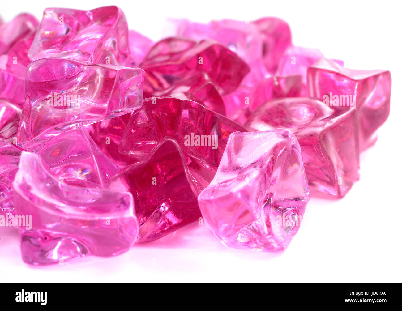 ice cubes pink style Stock Photo - Alamy