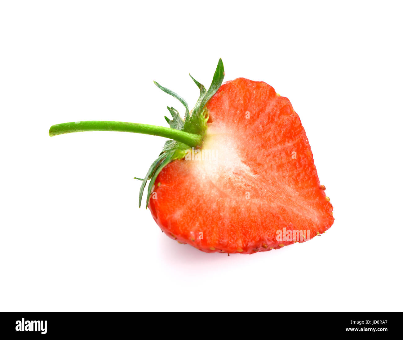 Half of strawberry isolated on white background Stock Photo - Alamy