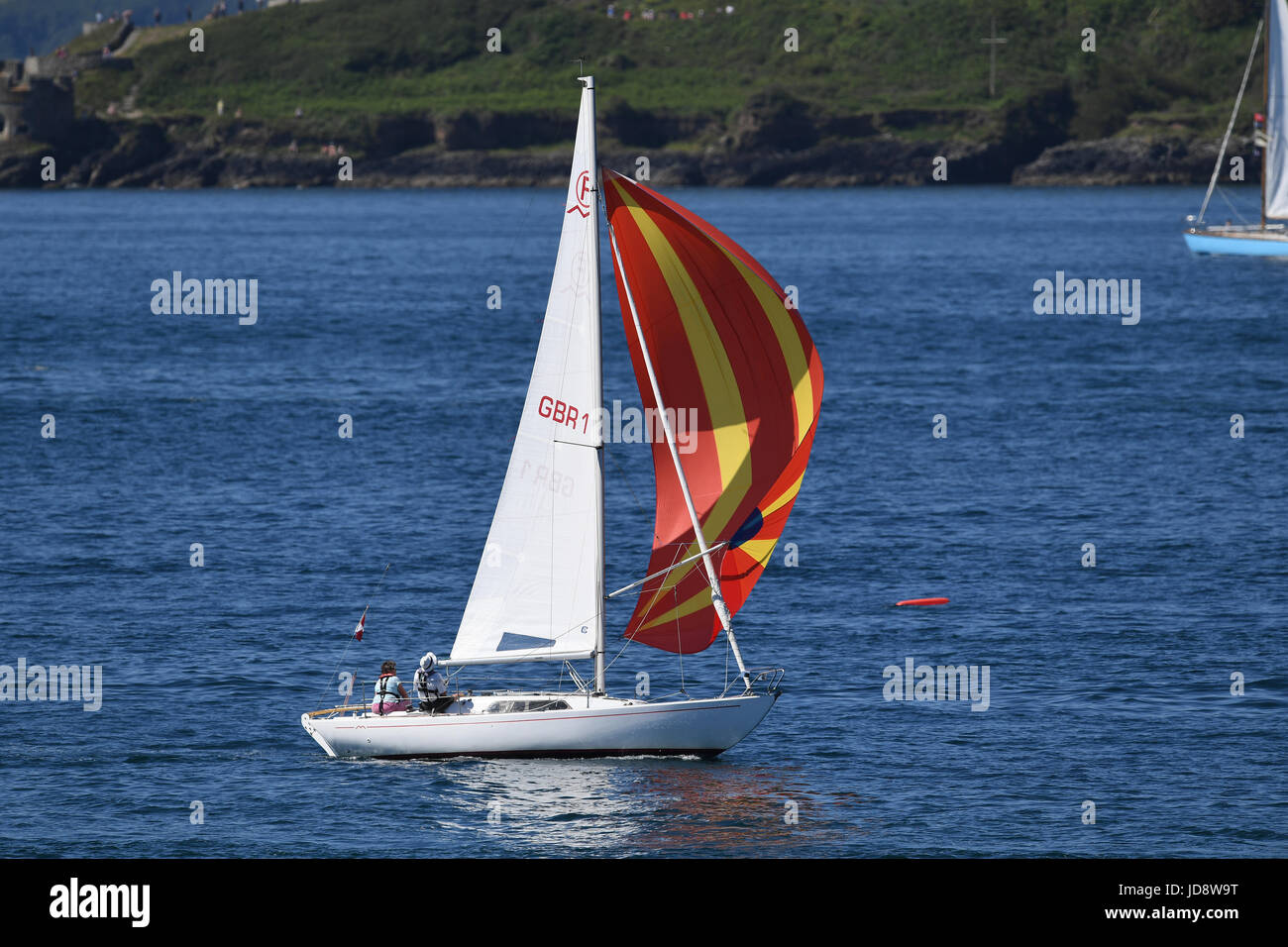 Falmouth Classics yachts sailing in Falmouth Bay Stock Photo - Alamy