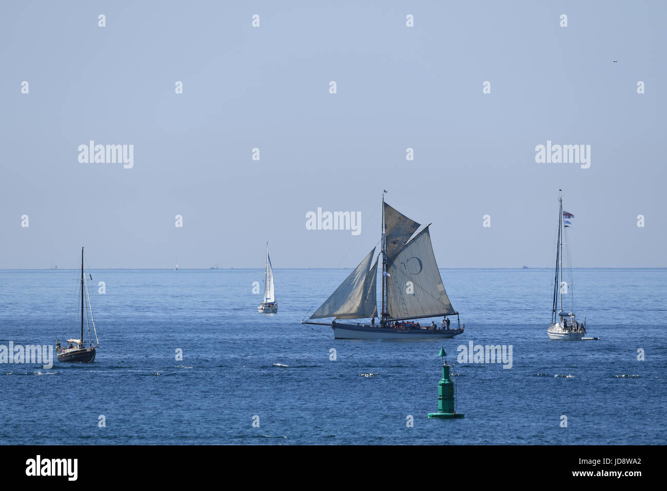 Falmouth Classics yachts sailing in Falmouth Bay Stock Photo - Alamy