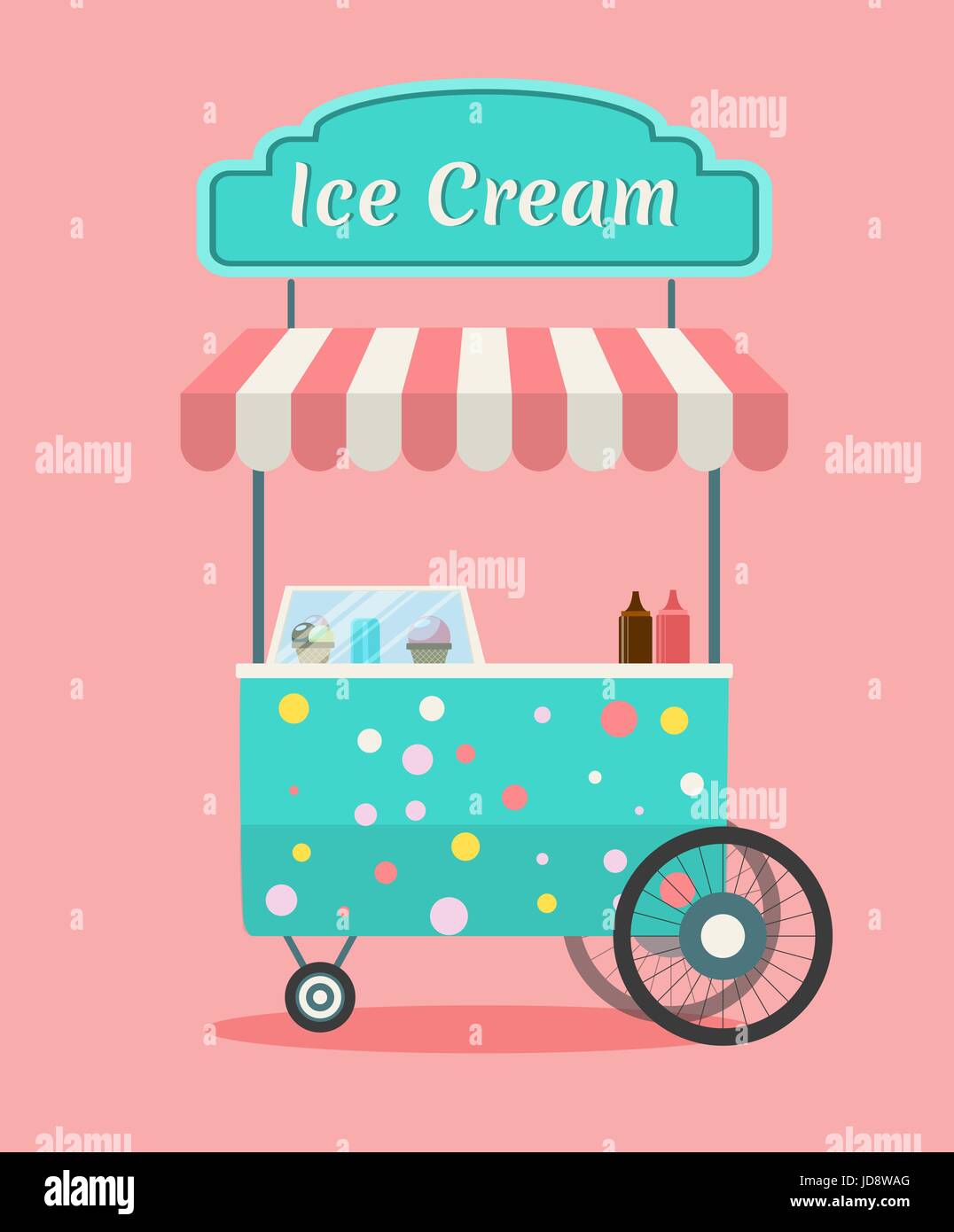 Vector ice cream cart Stock Vector Image & Art - Alamy