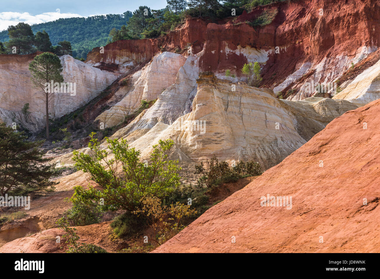 Colorful cliffs in Red Colorado,Provence,France Stock Photo - Alamy