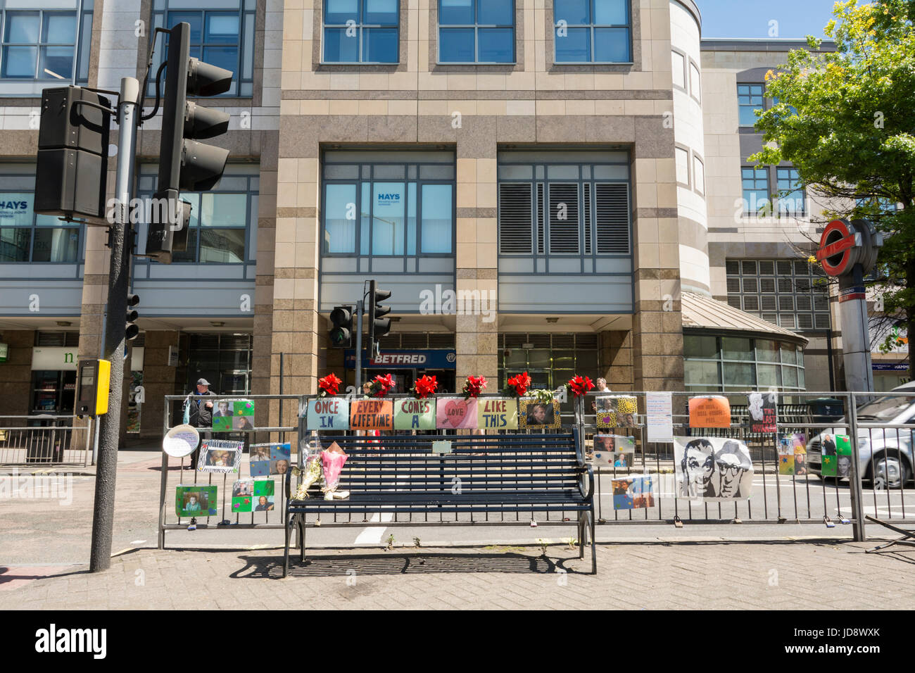Rik Mayall's Memorial 'Bottom' Bench in Hammersmith, London, UK Stock ...