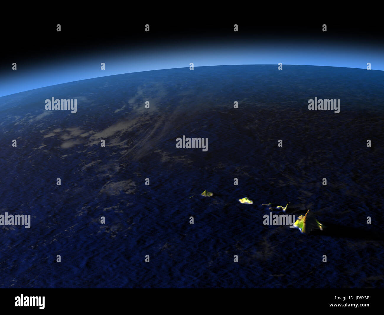 Hawaii Nasa Earth Night Lights