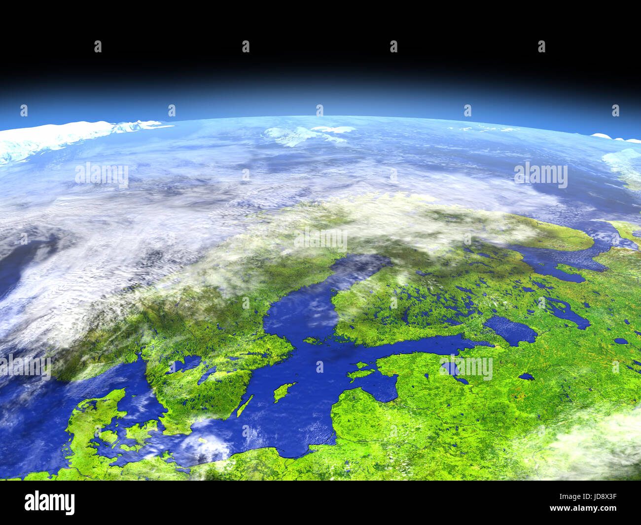 Scandinavian peninsula map hi-res stock photography and images - Alamy