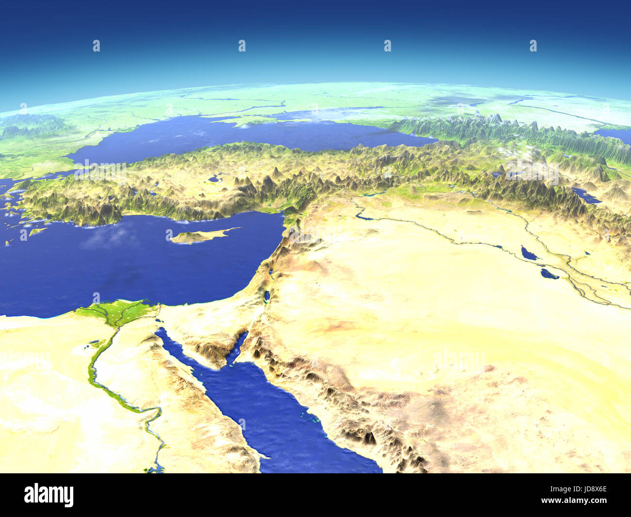 Middle east asia satellite image hi-res stock photography and images ...