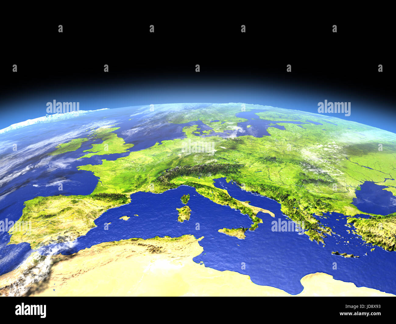 Europe satellite image hi-res stock photography and images - Alamy