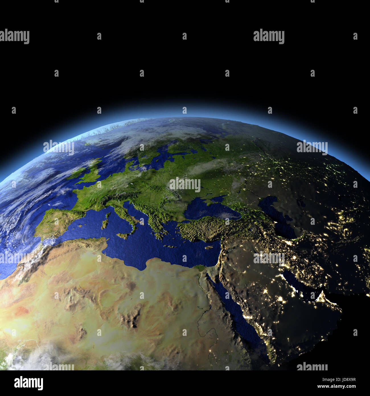 Emea map illustration hi-res stock photography and images - Alamy