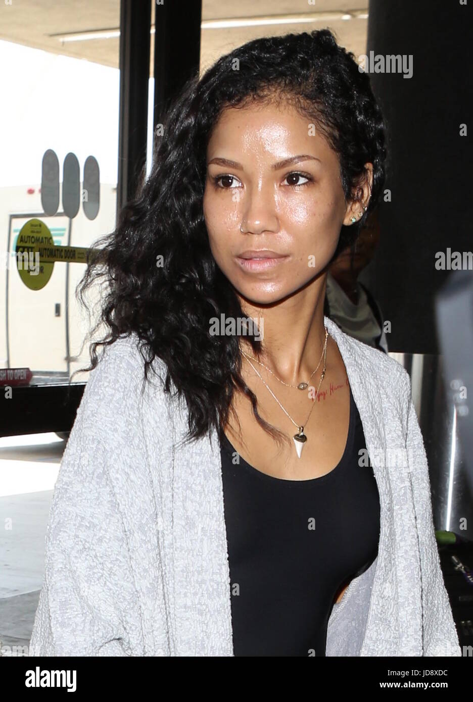 Singer Jhené Aiko arrives at Los Angeles International Airport (LAX ...