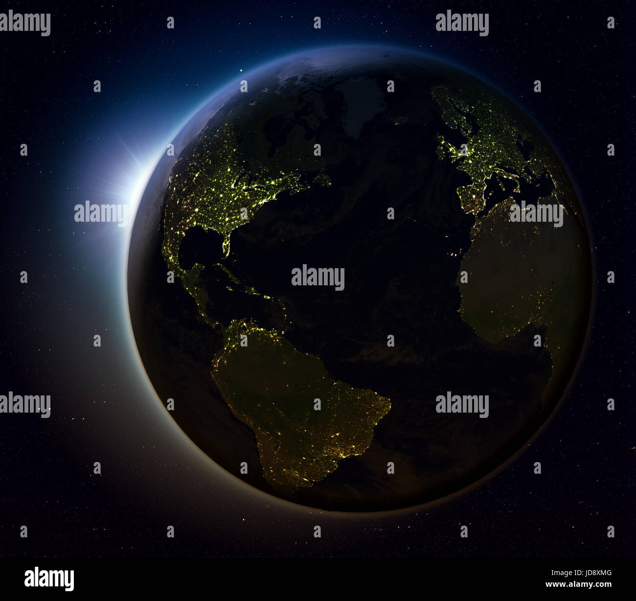 Realistic earth northern hemisphere hi-res stock photography and images ...