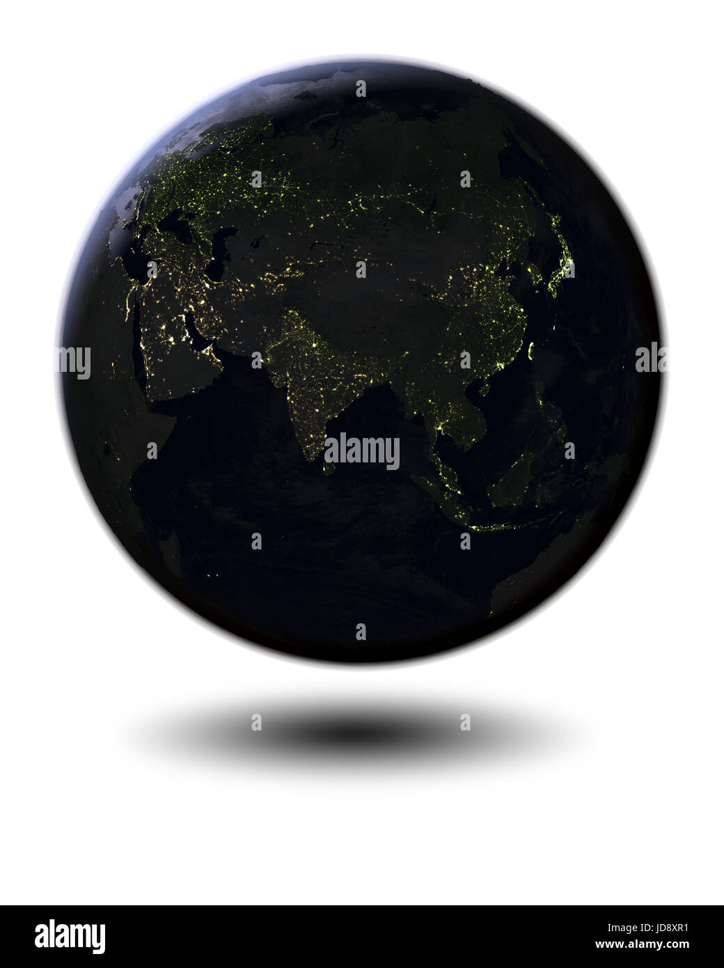 Satellite image night lights asia hi-res stock photography and images ...