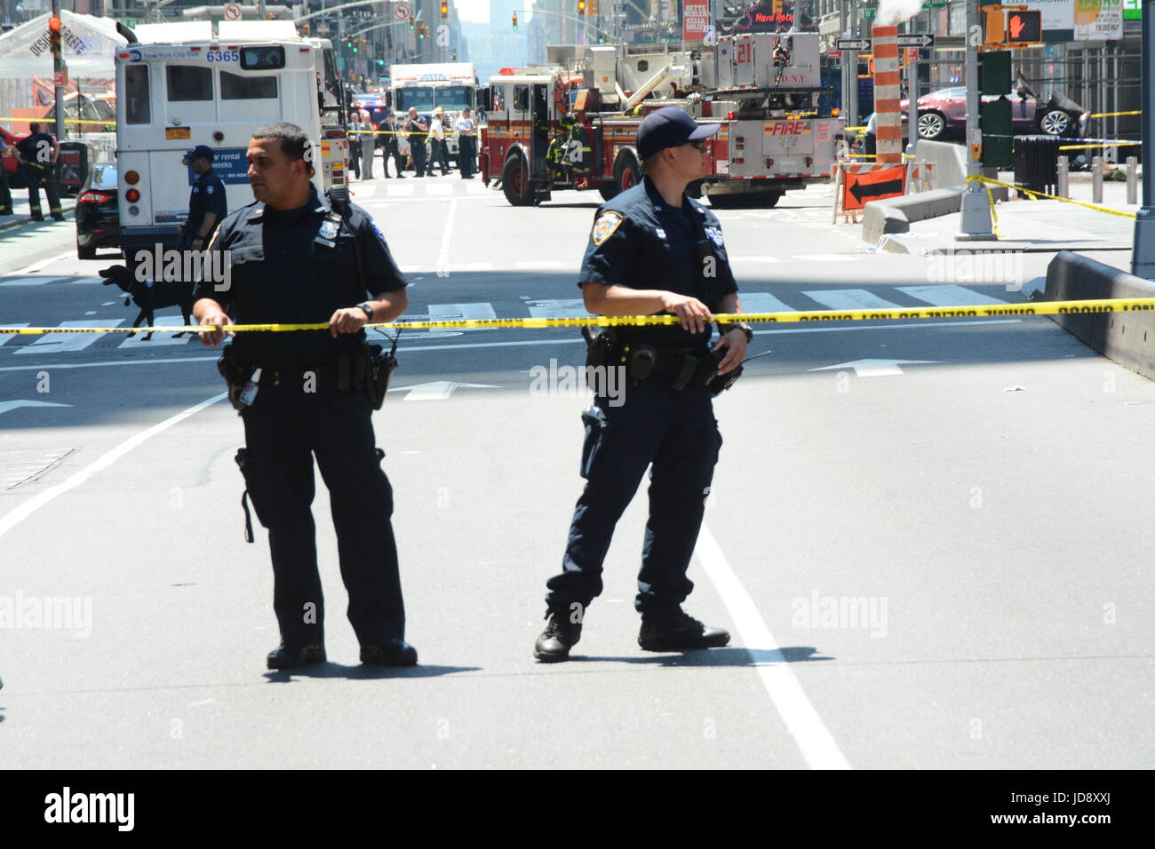 Atmosphere in Times Square, following a deadly car accident, where ...