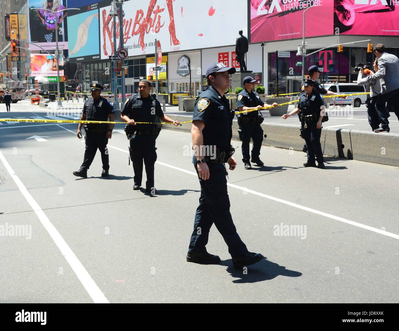 Atmosphere in Times Square, following a deadly car accident, where ...