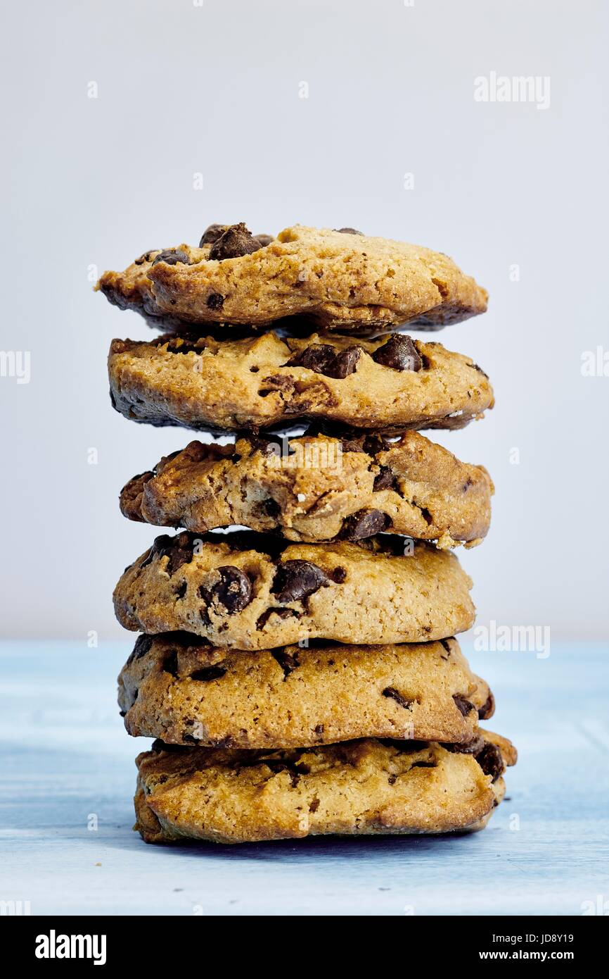 A studio photo of choc chip biscuits Stock Photo - Alamy