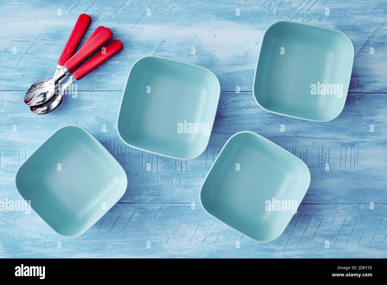 A studio photo of a matte finish square bowl Stock Photo - Alamy