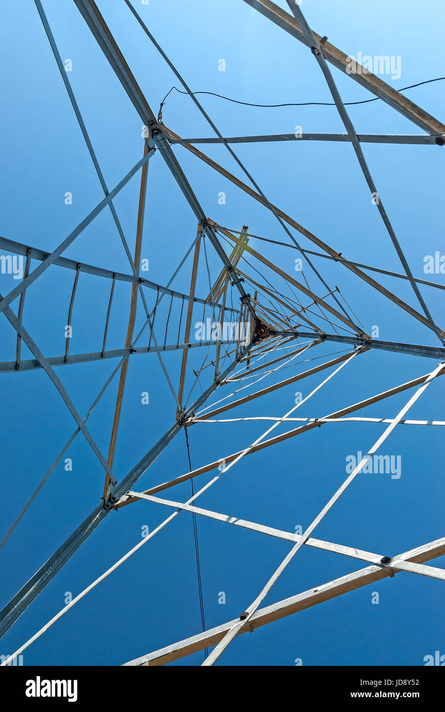 Looking up into TV tower Stock Photo - Alamy