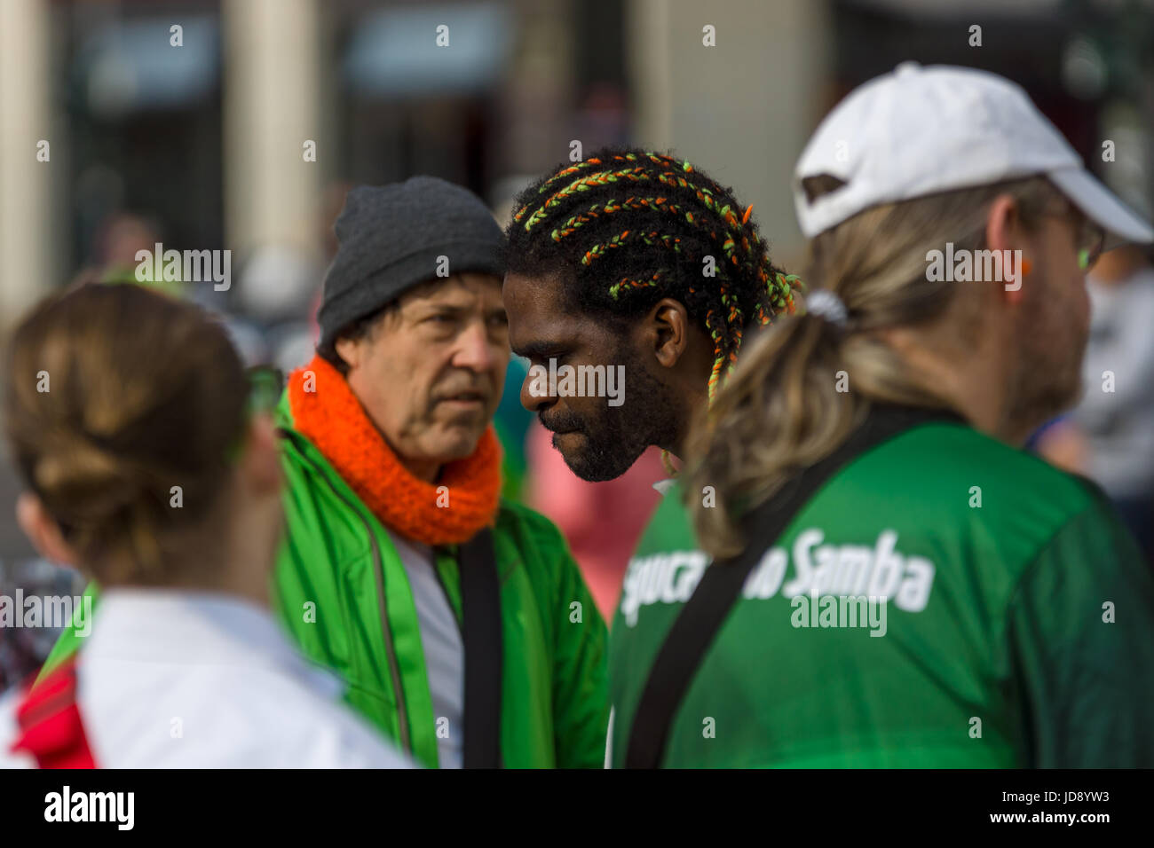BERLIN - APRIL 02, 2017: The annual 37th Berlin Half Marathon. Athletes ...