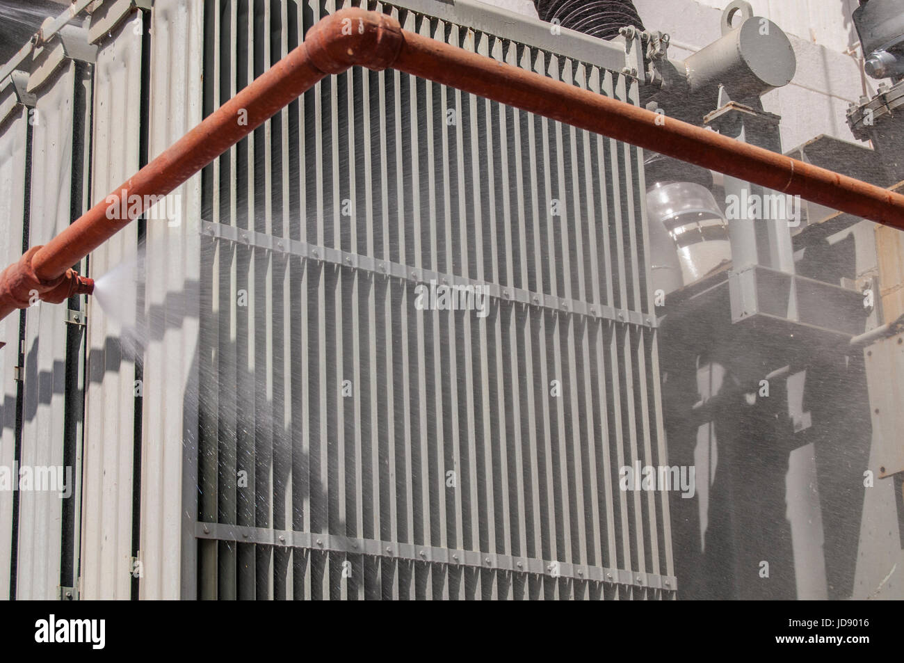 110 MVA Power transformer Fire Protection System Test, During ...