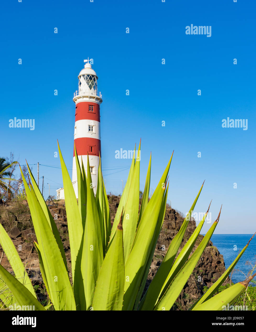 Pointe aux Caves also known as Albion lighthouse. Mauritius Stock Photo ...