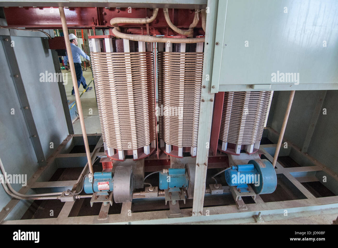 Exitation transformer in geotermal power plant CERRO PRIETO, Comisión ...