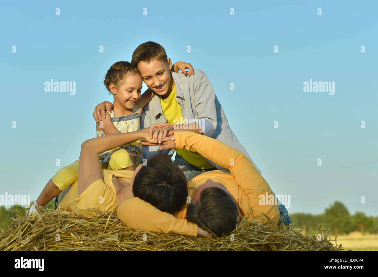 Happy big family hi-res stock photography and images - Alamy