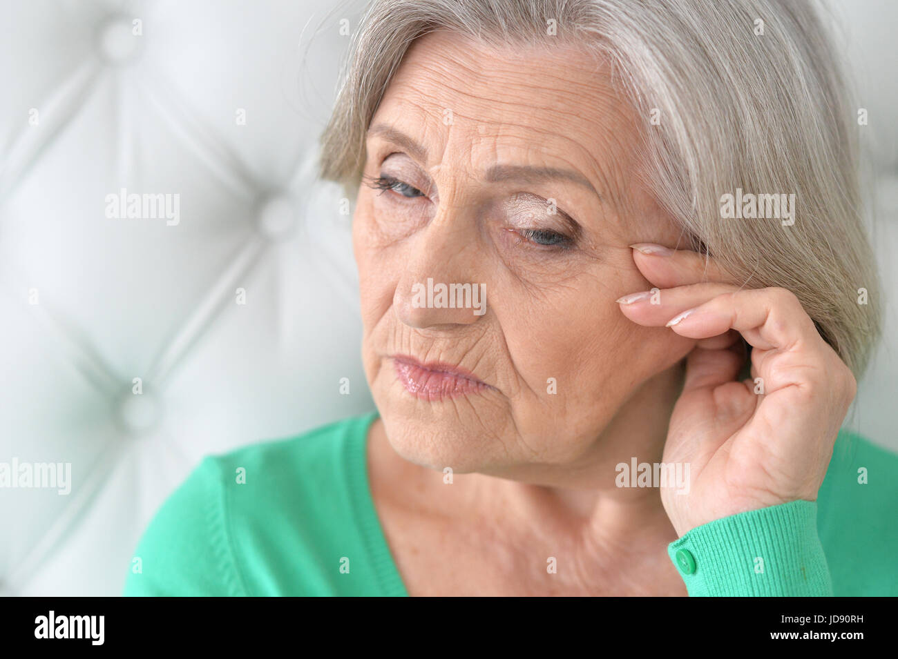 Portrait of sad senior woman, close up Stock Photo - Alamy