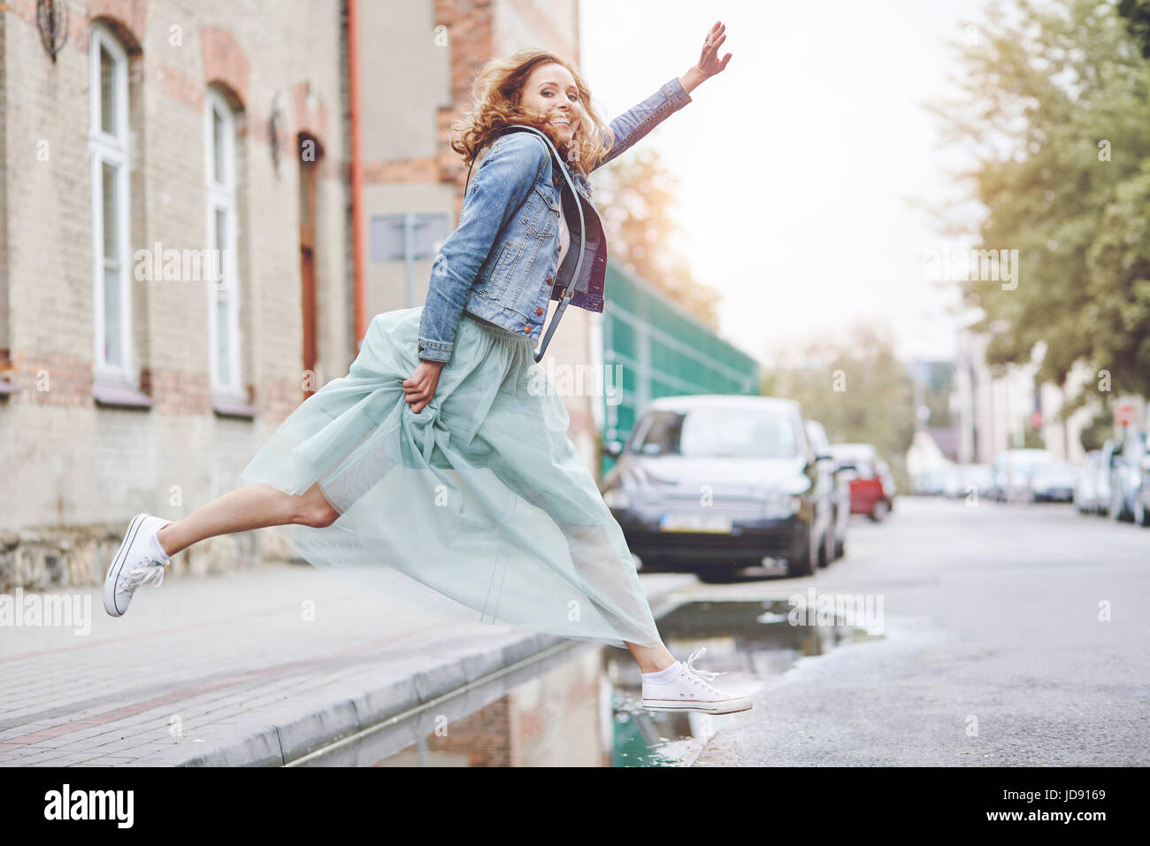 Beautiful woman full of good energy Stock Photo - Alamy