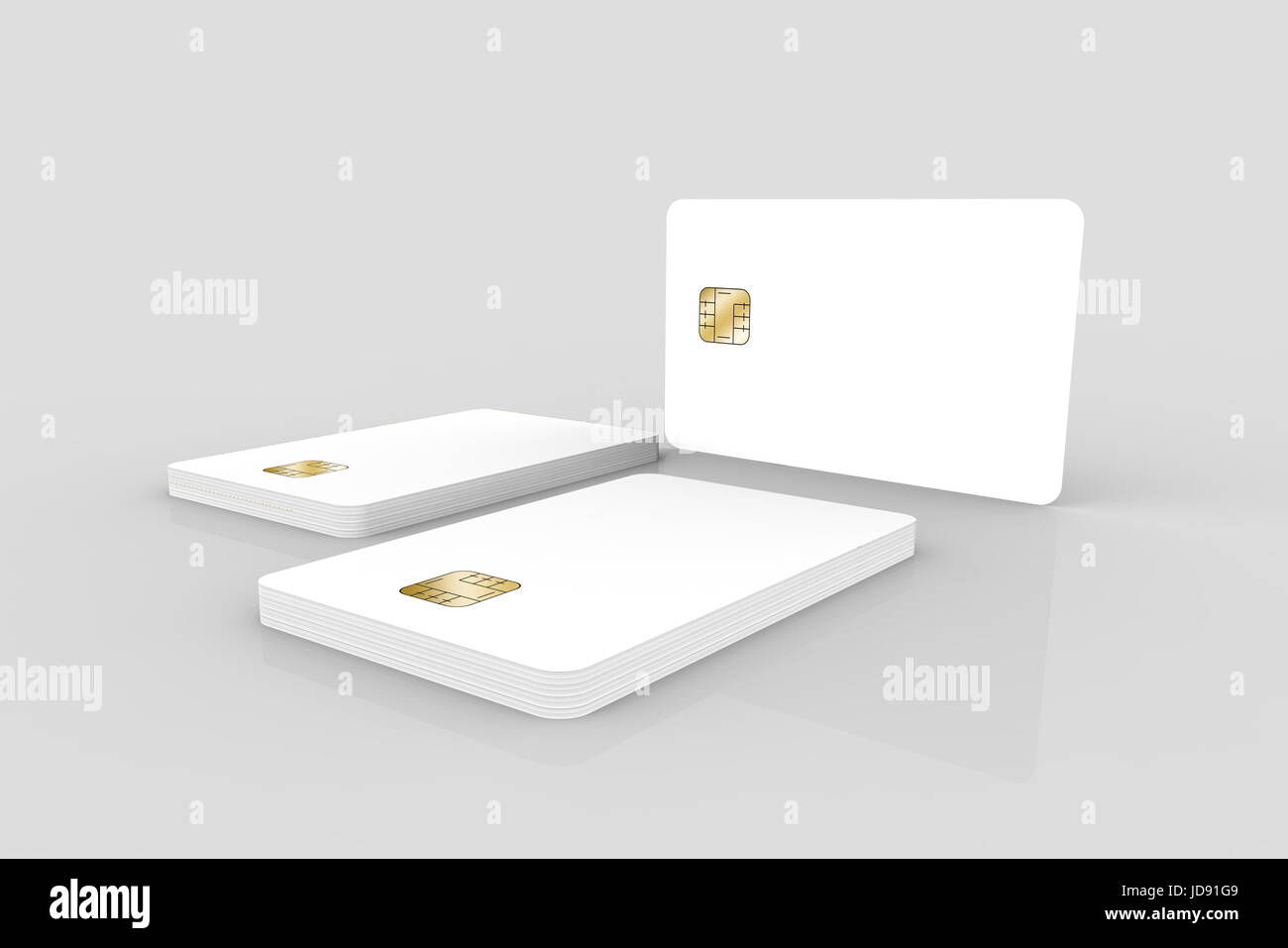 blank chip cards for design uses, isolated light gray background, 3d ...