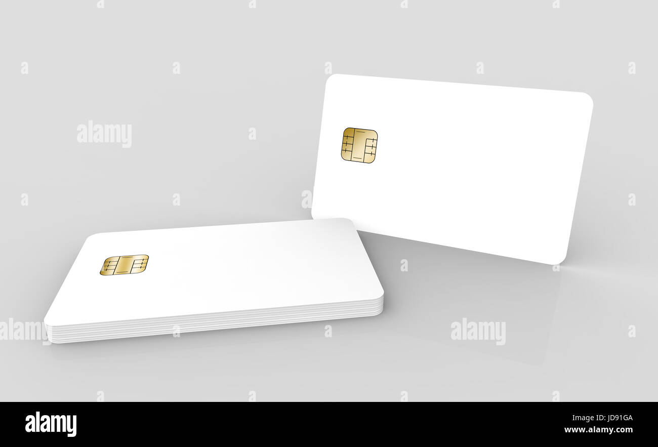 blank chip cards for design uses, isolated light gray background, 3d ...