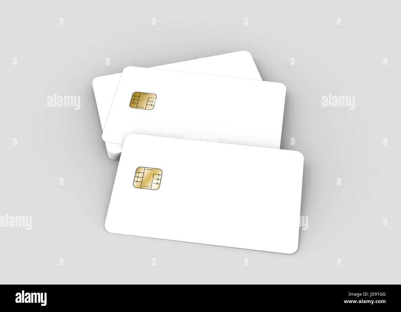 blank chip cards for design uses, isolated light gray background, 3d ...