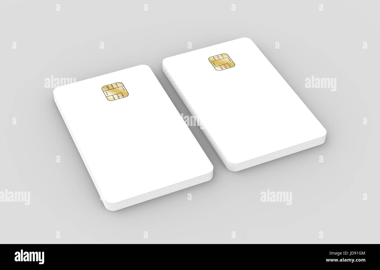 blank chip cards for design uses, isolated light gray background, 3d ...