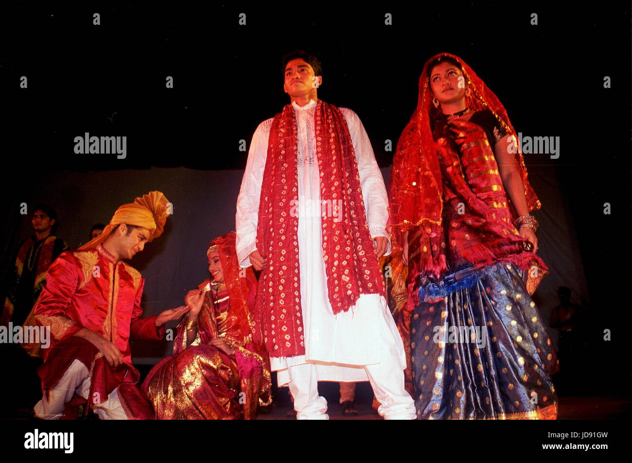 a team of professional performer showing the fashion show wearing the ...