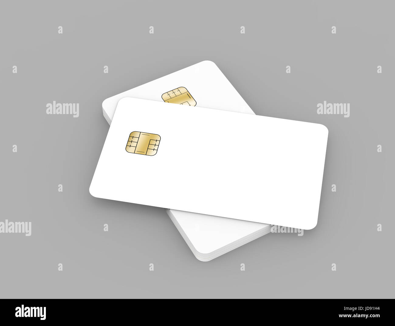 blank chip cards for design uses, isolated light gray background, 3d ...