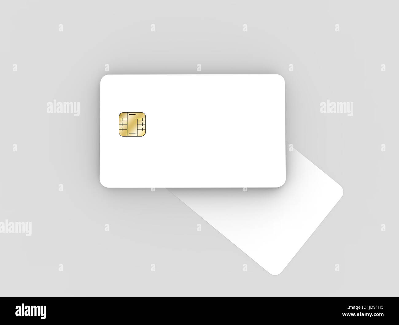blank chip cards for design uses, isolated light gray background, 3d ...